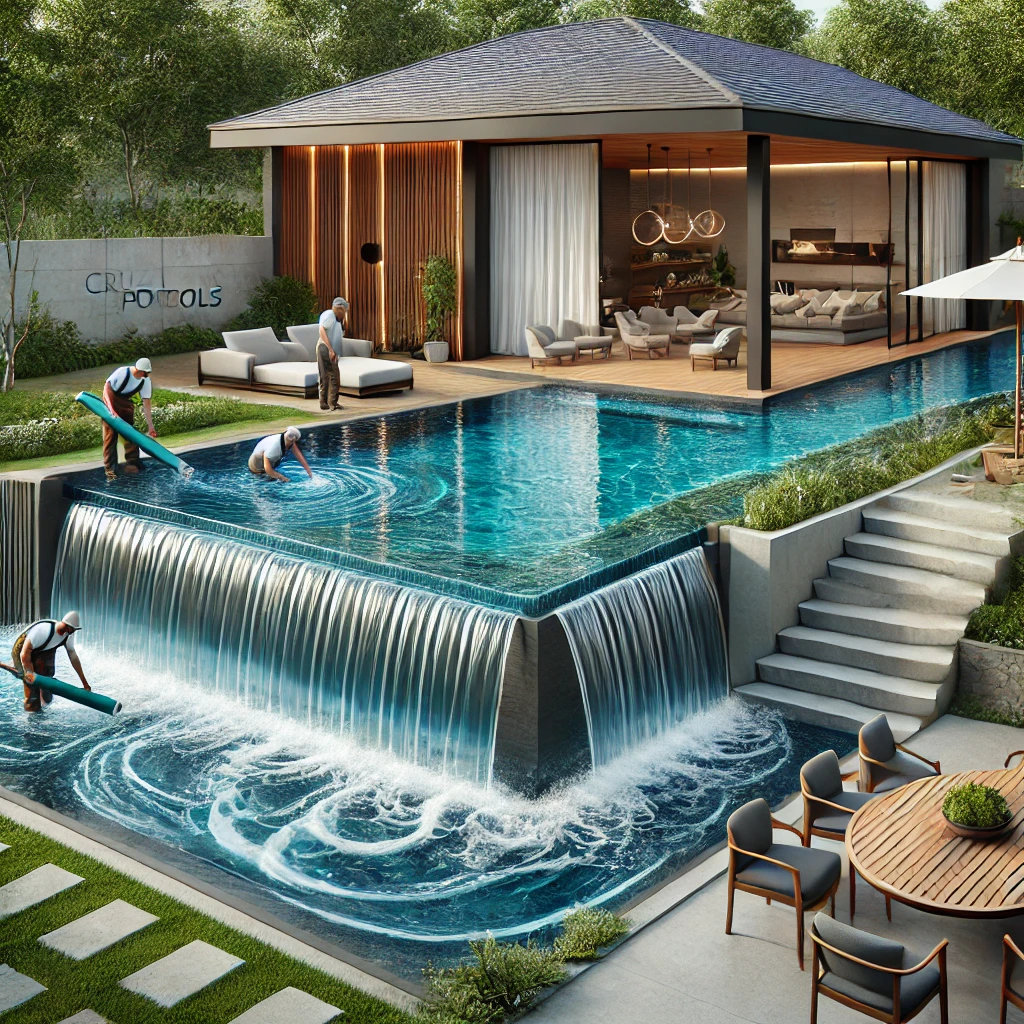 إنشاء وتركيب مسابح الأوفر فلو كروزا